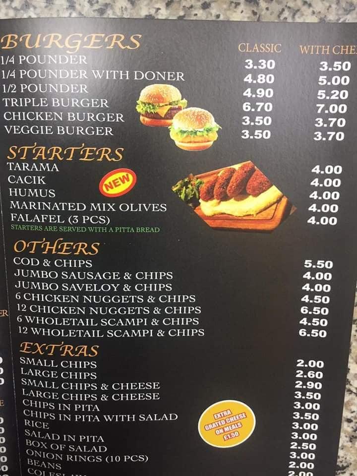 Menu at Maidstone Best Kebab fast food, Maidstone