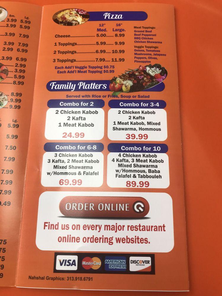 Menu at HELLO SHAWARMA RESTAURANT, Hamtramck