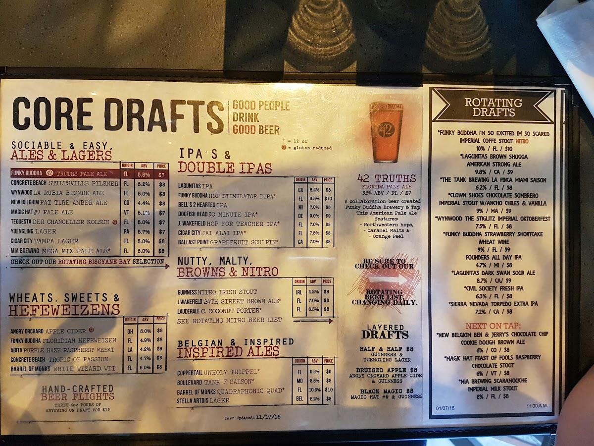 Menu at Tap 42 Craft Kitchen & Bar - Coral Gables, Coral Gables, 301 ...