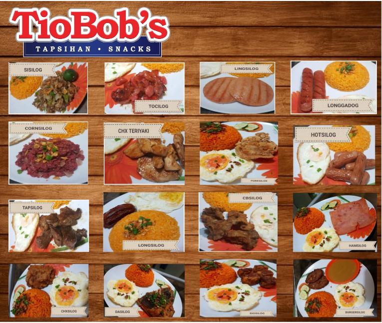 Menu at Tio Bobs restaurant, Plaridel