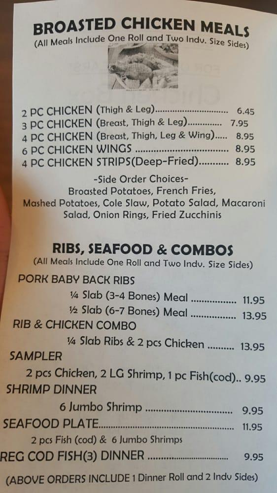 Menu at Chicken Box Broasted Chicken restaurant, La Habra, 330 E ...