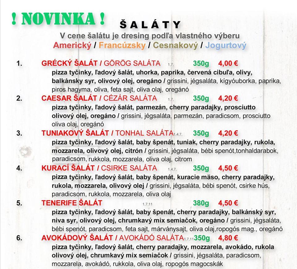Speisekarte von Pizza Salerno, Šahy