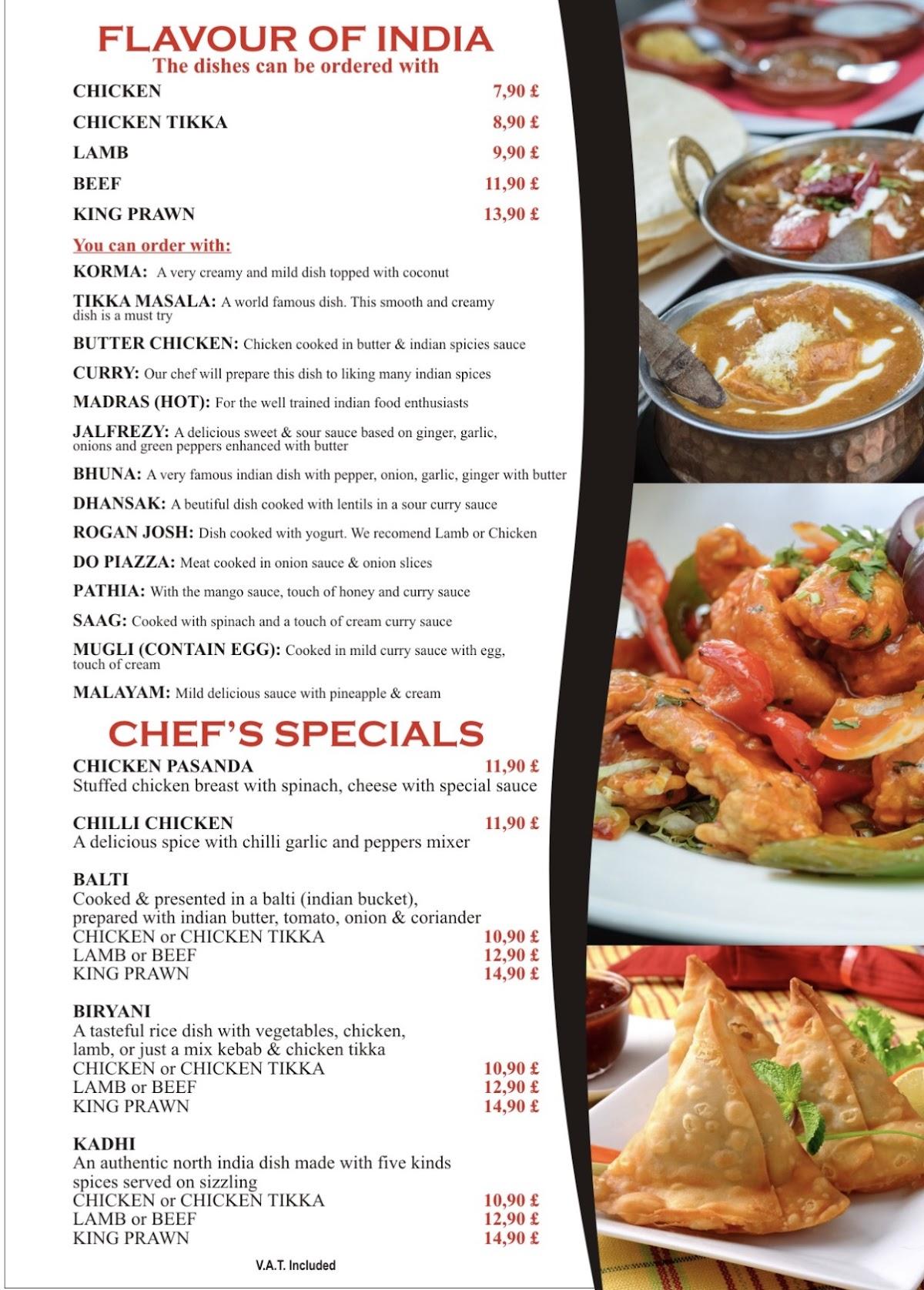 Menu at Flame Grill Tex-Mex Indian Restaurant, Gibraltar