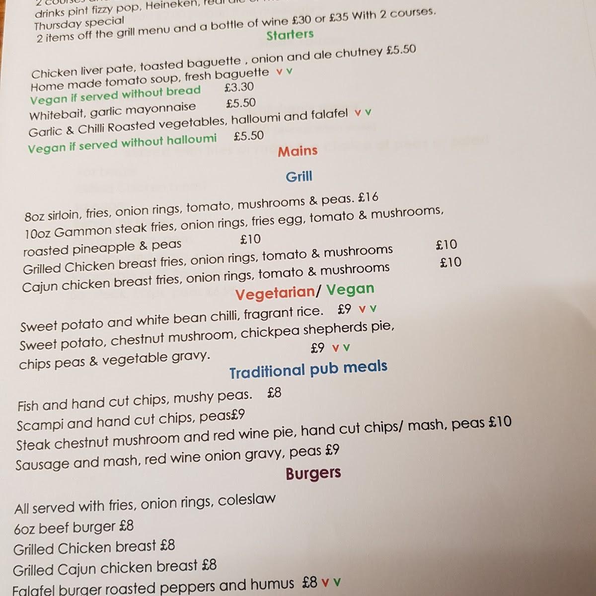 Menu at The Navigation pub & bar, Sowerby Bridge, 47 Chapel Ln