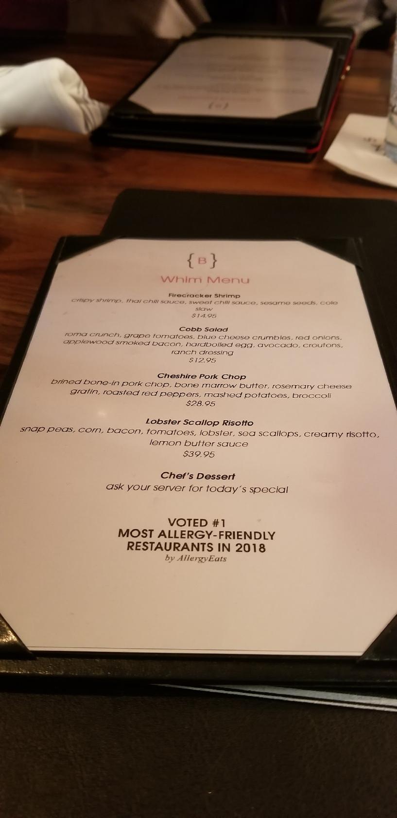 Menu at Burtons Grill & Bar, South Windsor