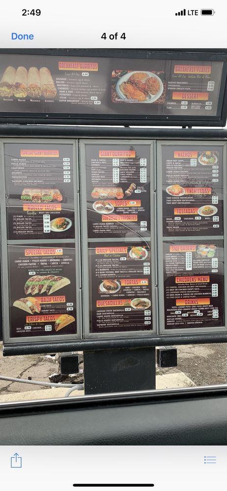 Menu at Atilano's Mexican Food - Airway Heights restaurant, Airway Heights