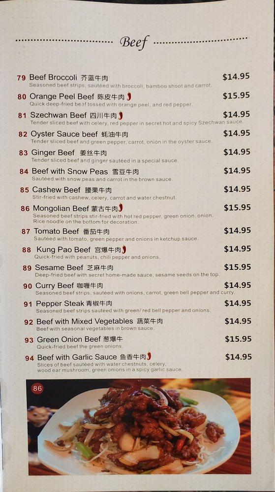 Menu at Chef Cheng's Chinese Restaurant, Elko