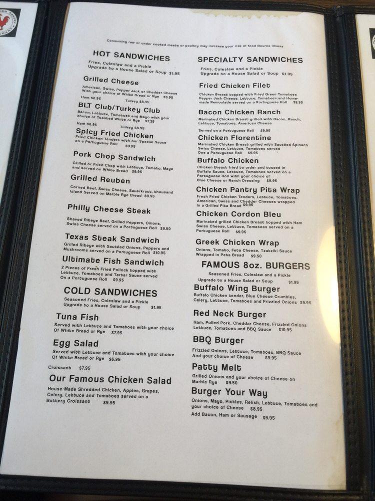 Menu at Chicken Pantry restaurant, Bunnell, 602 E Moody Blvd