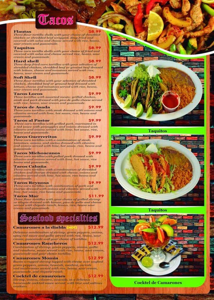 Menu at Los Rivera's pub & bar, Oshkosh
