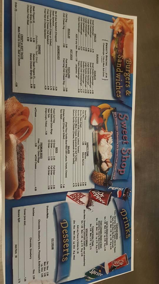 Menu at Sweet Shop restaurant, Snyder