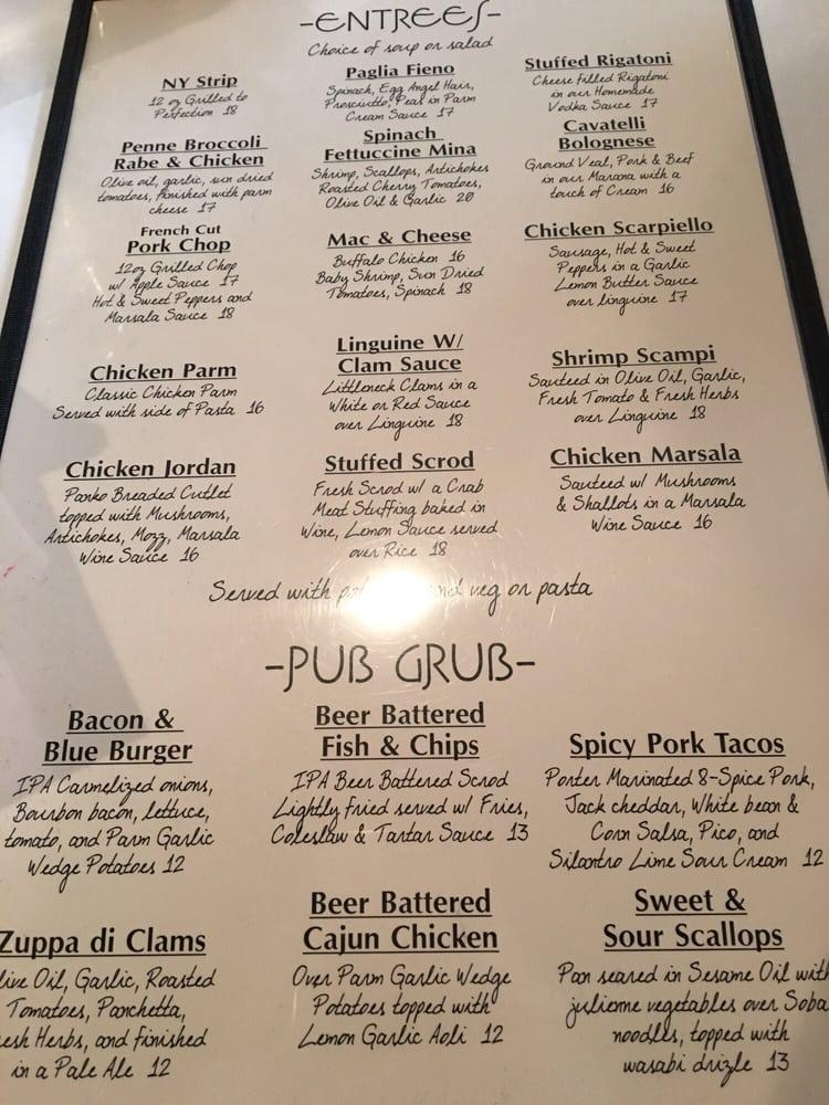 Menu at Zuppa - Unique Italian Pub, Wolcott