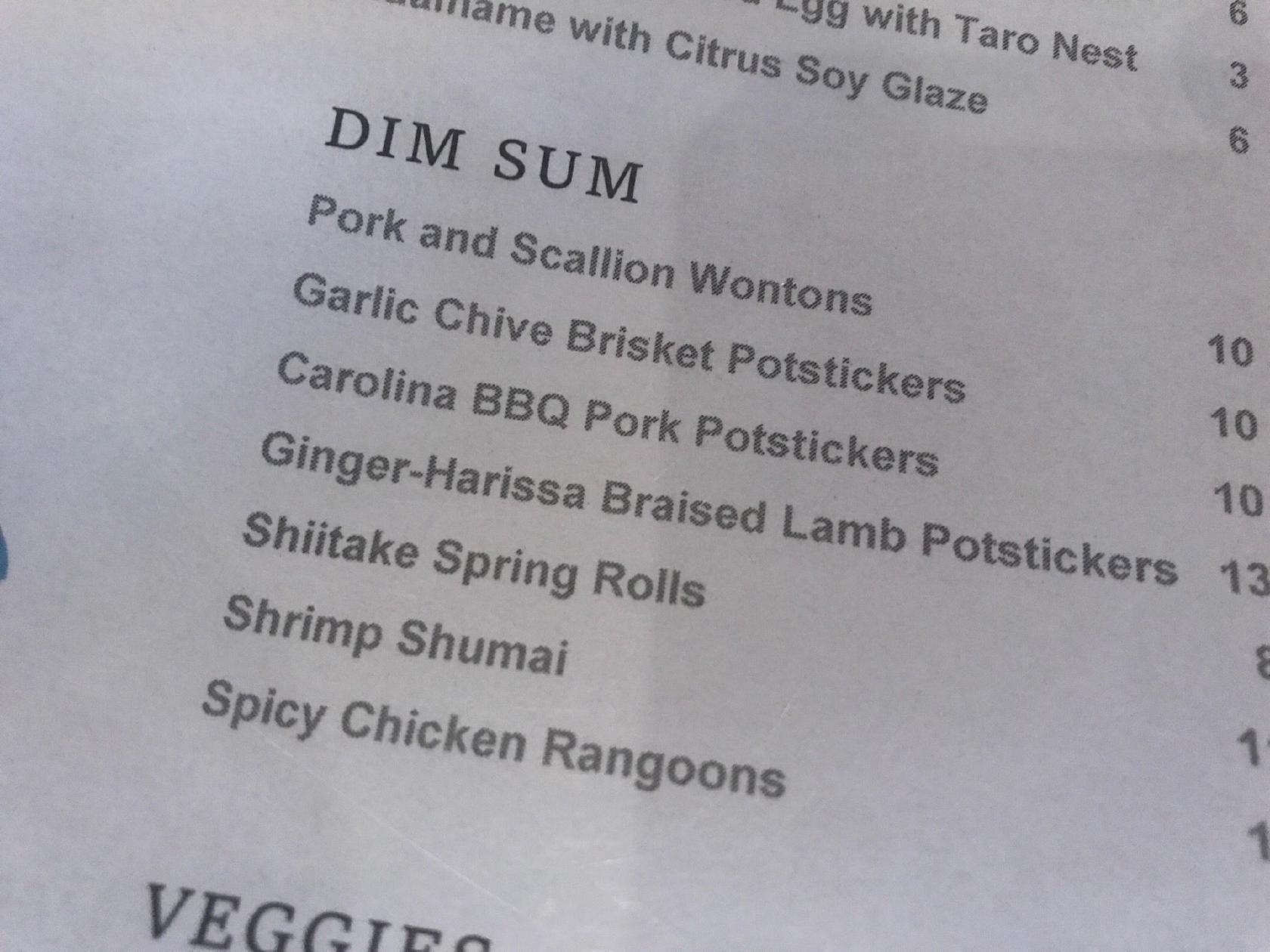Menu at Blue Dragon pub & bar, Boston