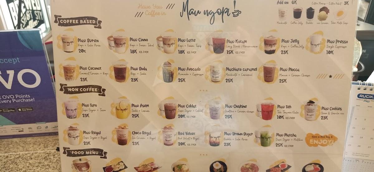 Carta de DCG Cafe Kedai Kopi dan Tempat Nongkrong Enak di DutaMas, West ...