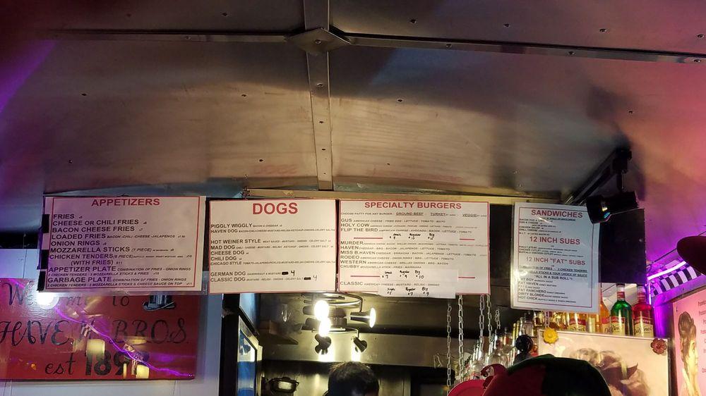Menu at “THE ORIGINAL”Haven Brothers Diner Providence restaurant ...