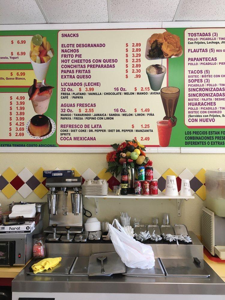 Menu at Delicias Tortas Y Paletas restaurant, McAllen