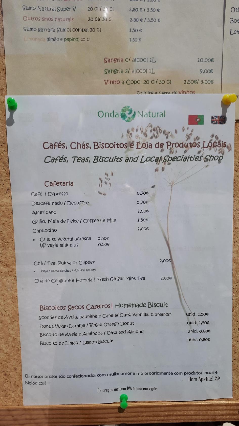 Menu em Gaia Shop Restaurant, Rogil