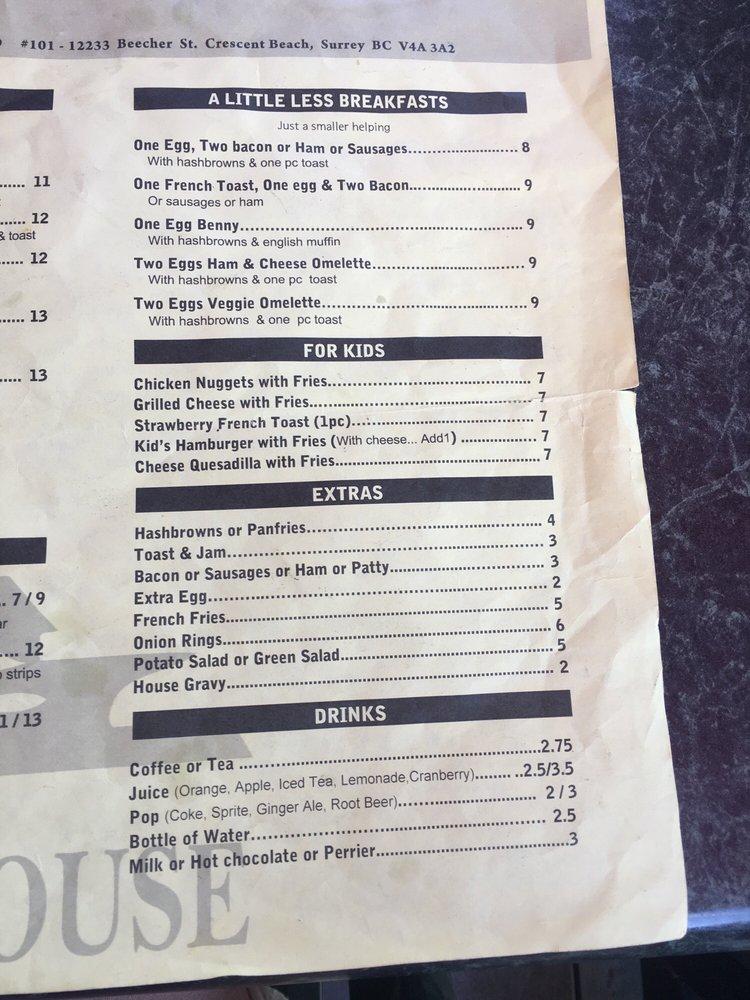Menu at Harbour House Restaurant, Surrey