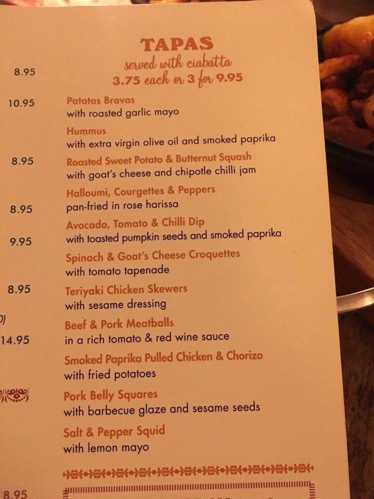 Menu at Alto Lounge pub & bar, Reading