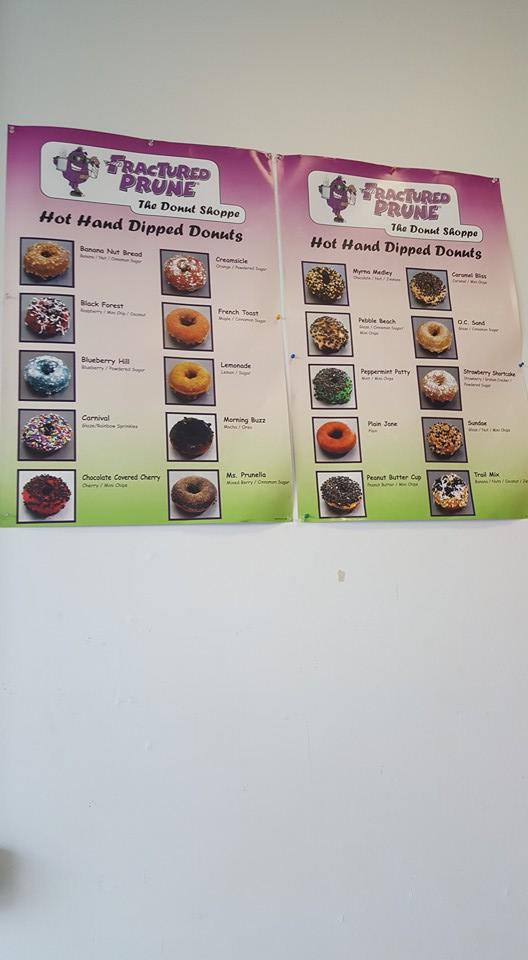 Menu at Fractured Prune restaurant, Millville