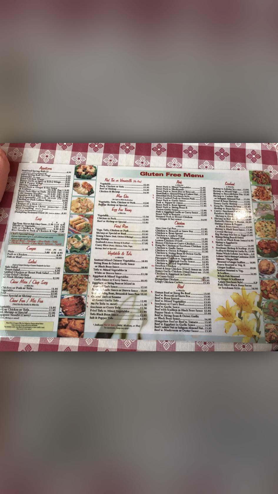 Menu at Lily Garden Chinese Restaurant, Coconut Creek