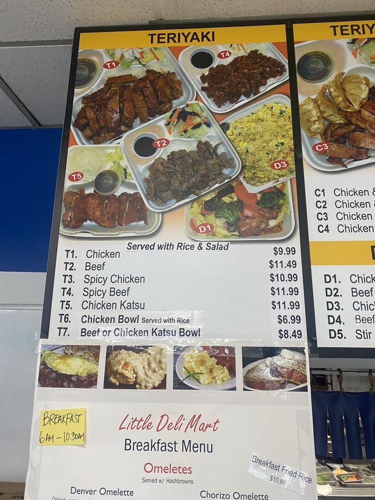 Menu at Little Deli Mart, Seattle