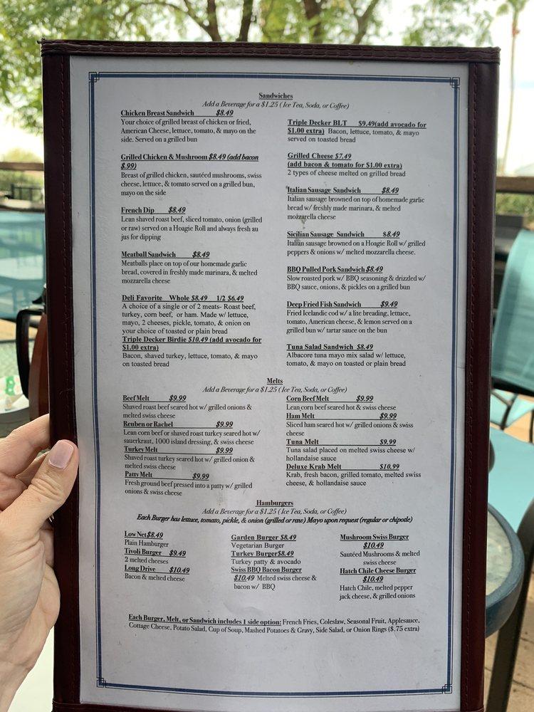 Menu at Lou's Tivoli Gardens pub & bar, Surprise, W Bell Rd