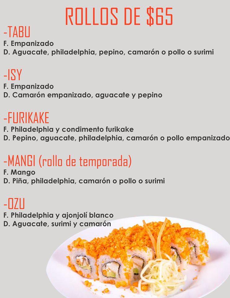 Menu at Sushi Box Ticul restaurant, Ticul
