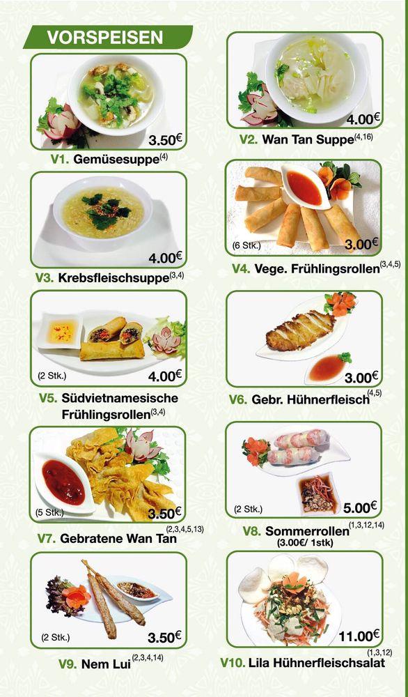 Menu at Lila South Vietnamese Restaurant, Kaiserslautern