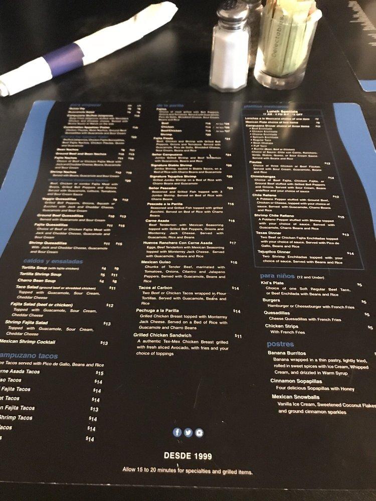 Menu at Campuzano Mexican Food restaurant, Cedar Hill, 213 W Belt Line Rd