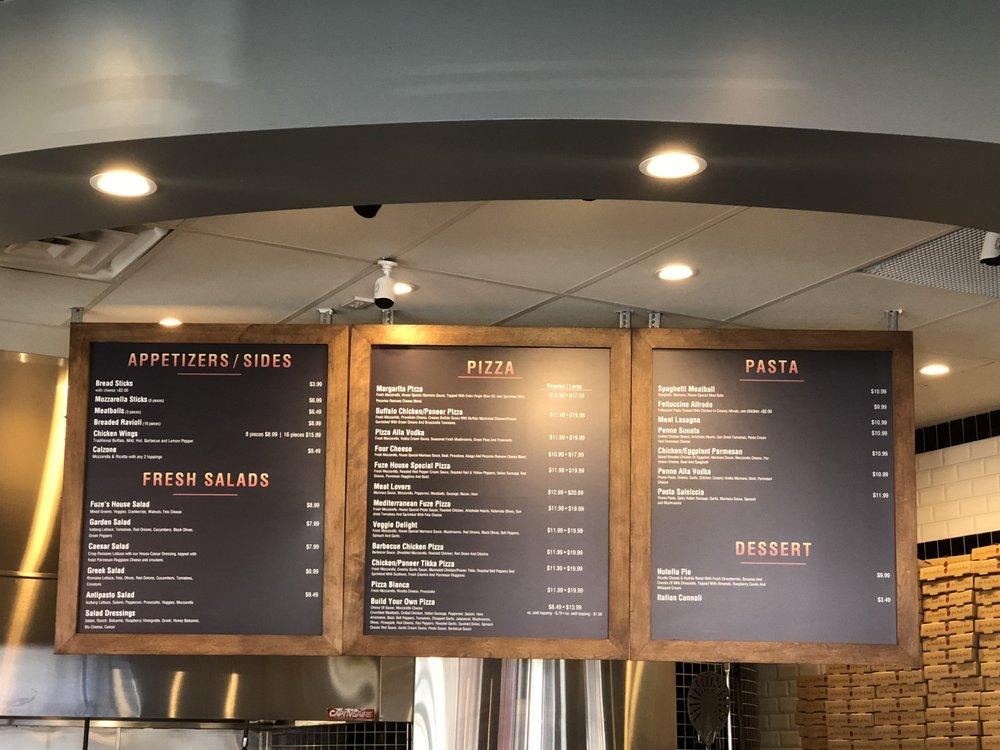 Menu at Fuze Pizza pizzeria, Corona, 135 E Ontario Ave #103