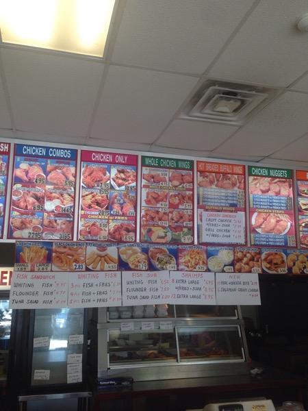 Menu at US Fried Chicken restaurant, Morrisville