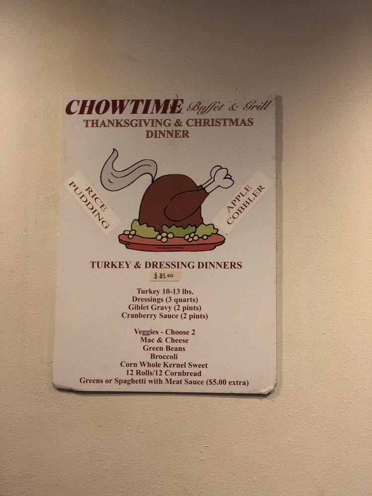Menu at Chow Time Buffet & Grill restaurant, Memphis, Hacks Cross Rd