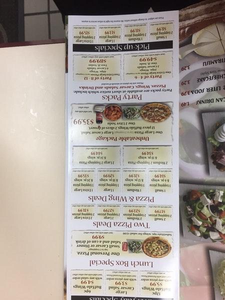 Carta de pizzería Crispy Crust Pizza, Los Angeles, Glendale Blvd #4