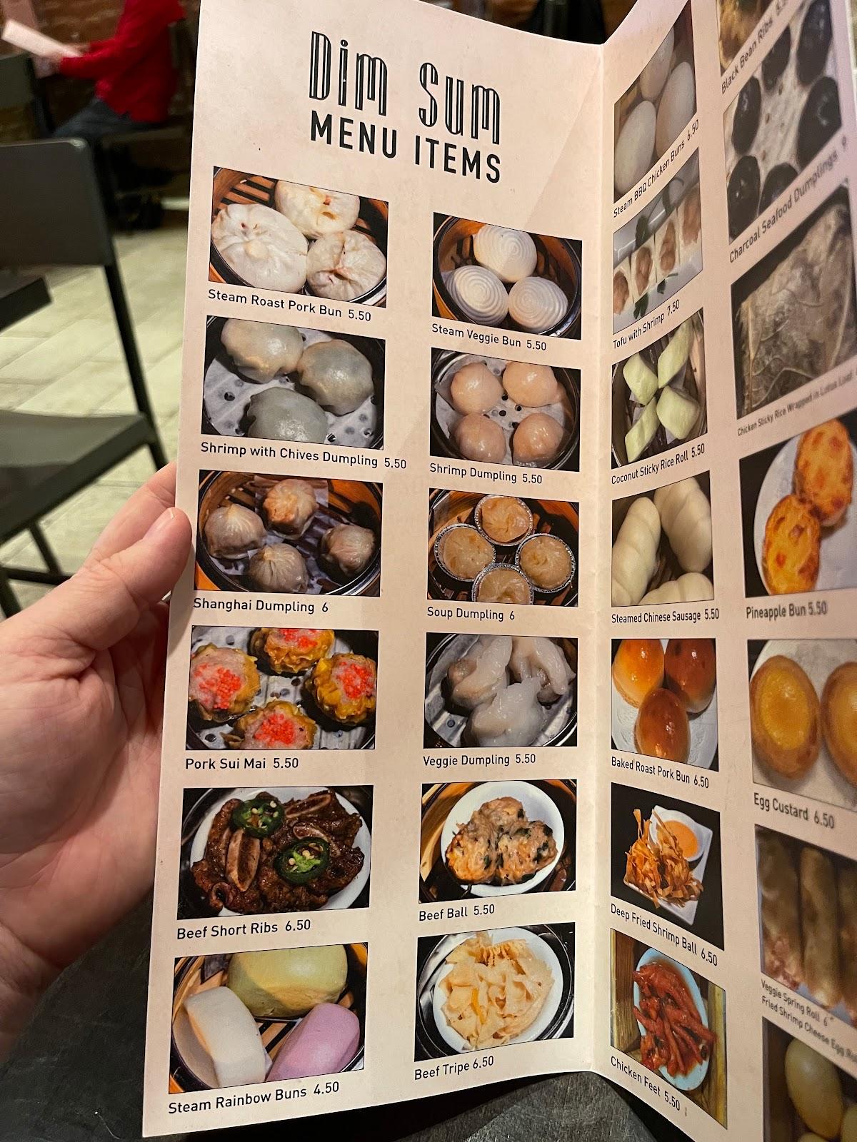 Menu at Red Sugar Dim Sum restaurant, Bozeman