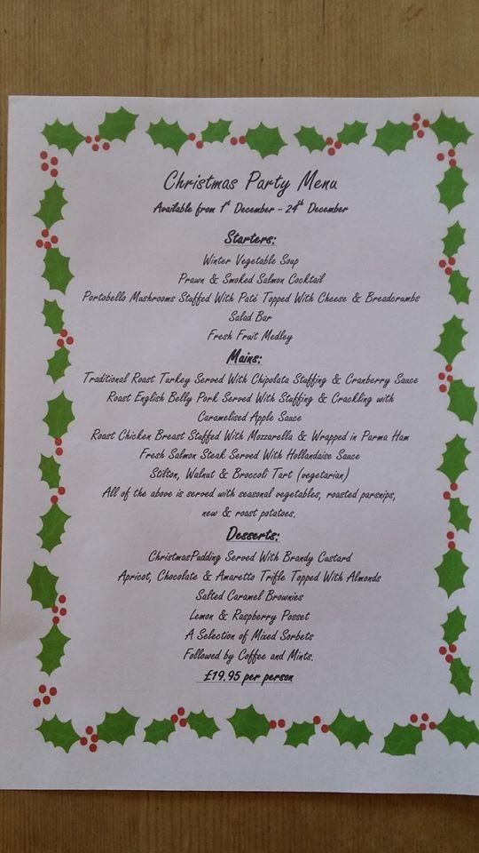 Menu at Saracens Head Newton pub & bar, Sudbury