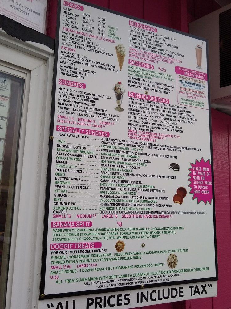 Menu at The Pink Cow, Alden