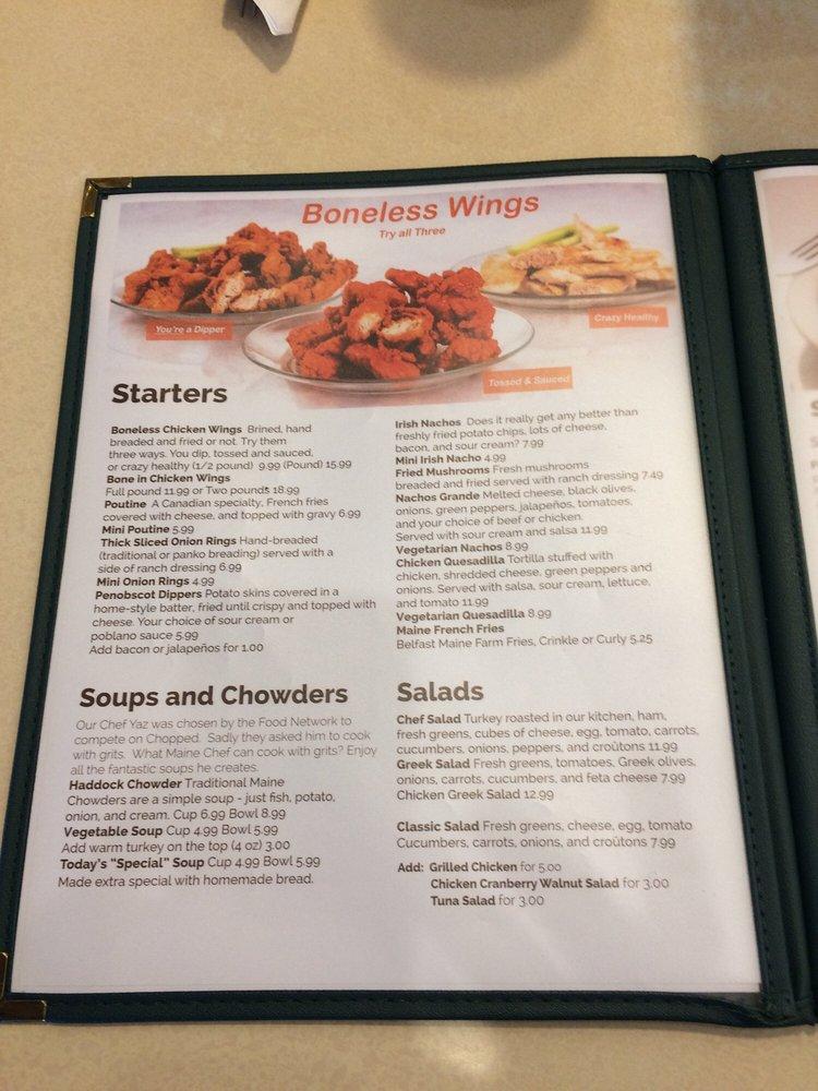 Menu at Dysart's Restaurant & Truck Stop, Hermon, 530 Coldbrook Rd