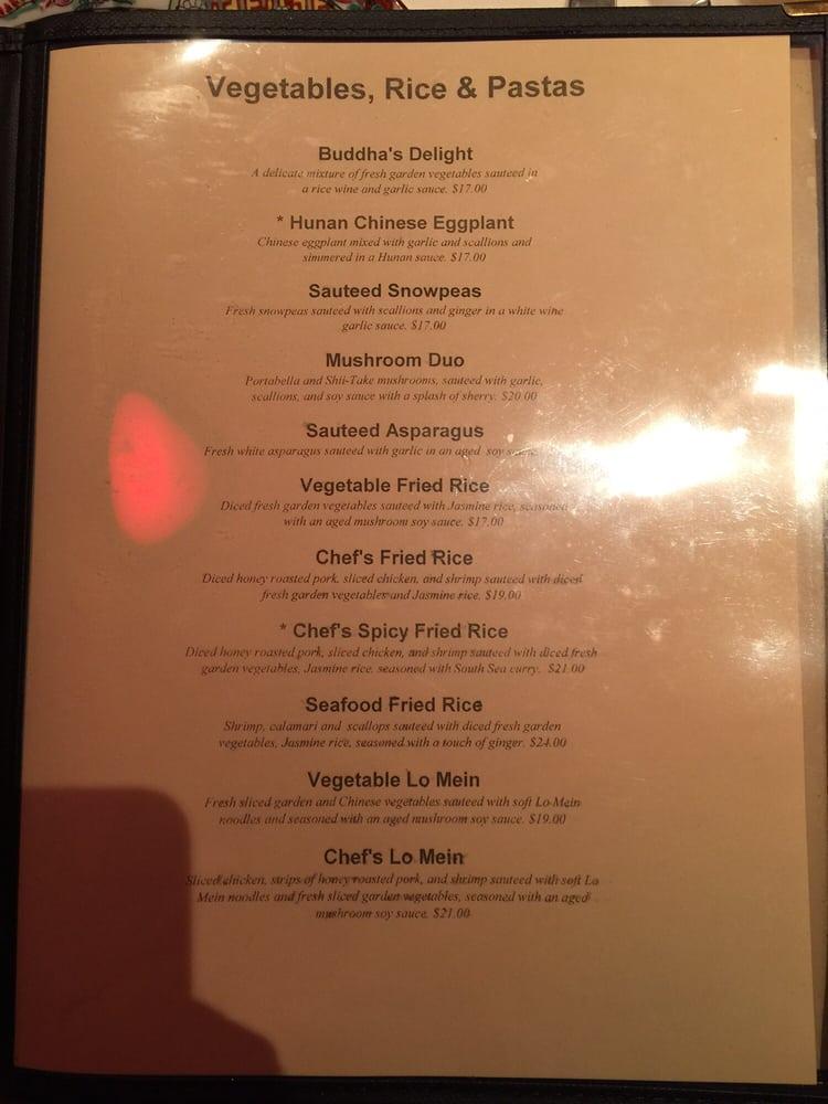 Menu at Rainbow Palace restaurant, Fort Lauderdale