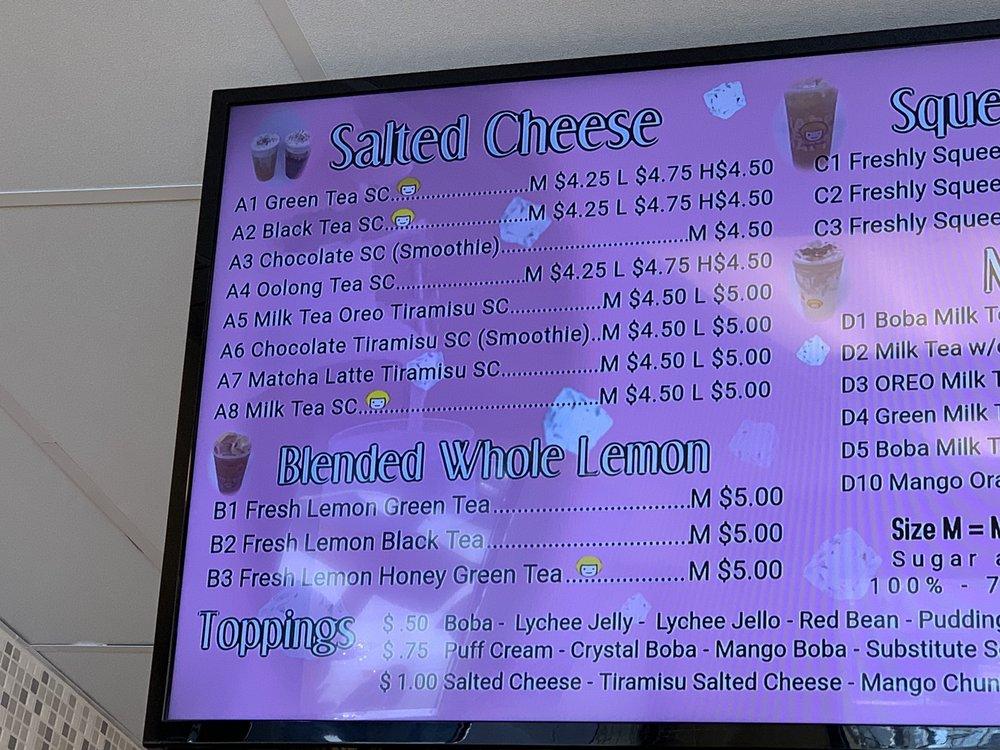 Menu at Happy Lemon pub & bar, San Jose, Prospect Rd