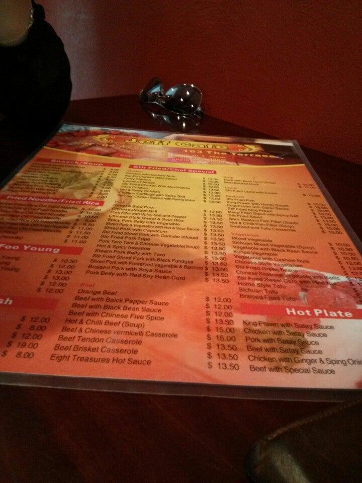 Menu at Jeff Cafe Limited, Wellington