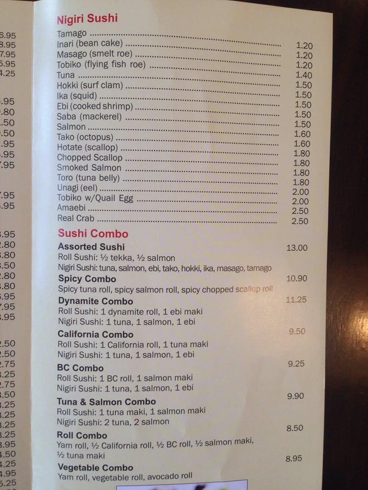 Menu at Momo Taro Japanese Restaurant, Surrey