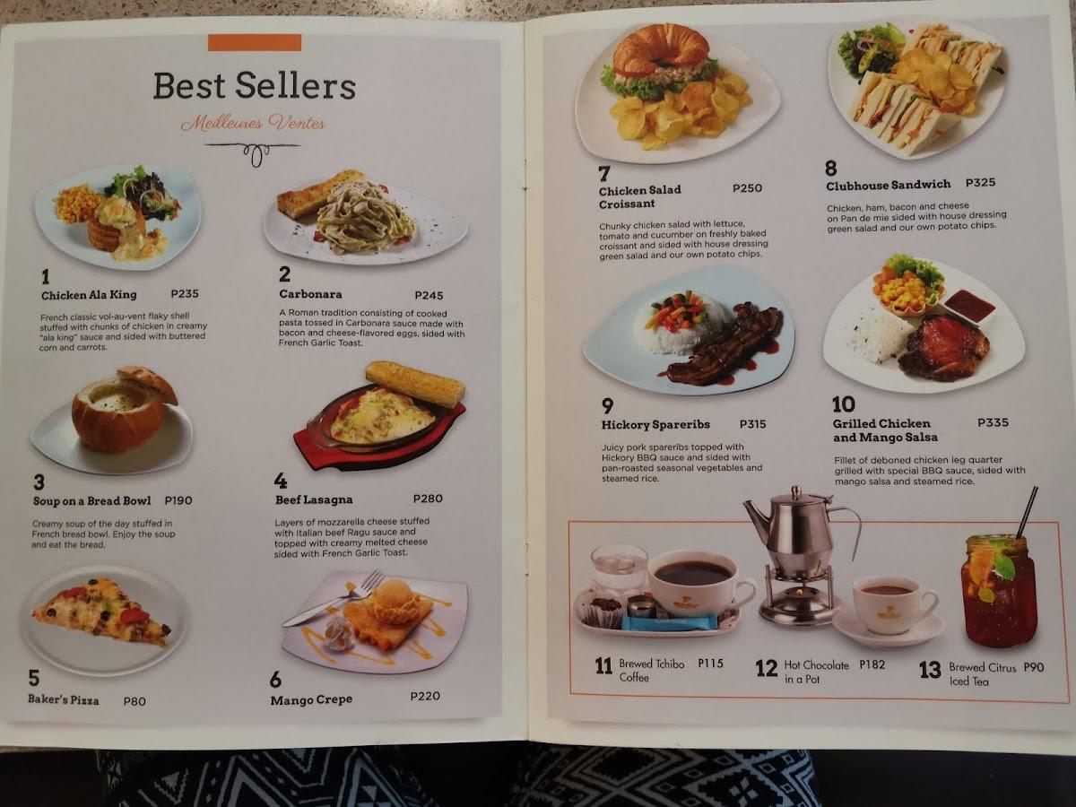 Menu at The French Baker restaurant, Mandaluyong, Building D SM Megamall