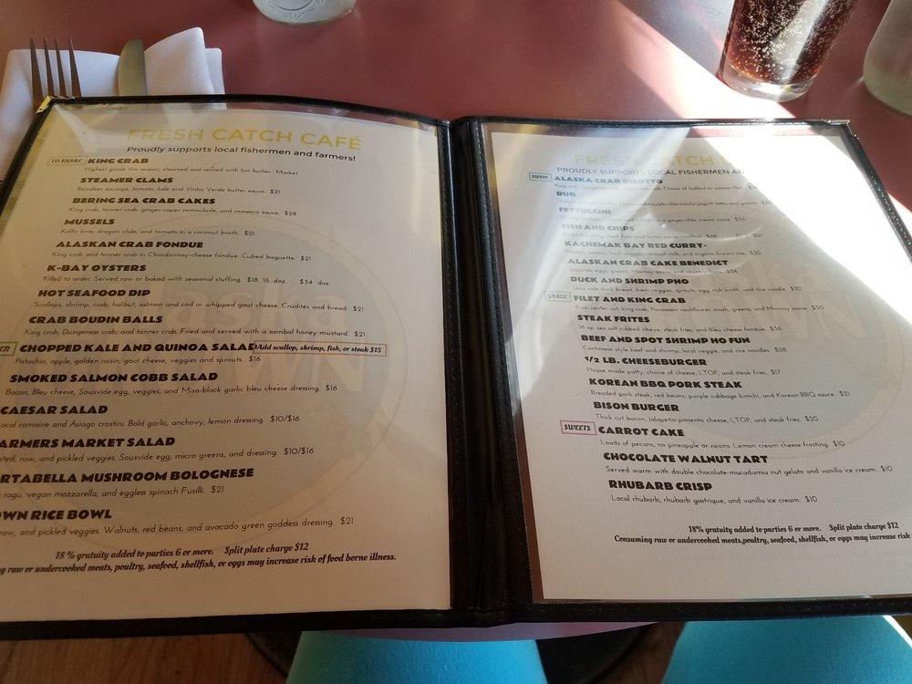 Menu at Fresh Catch Cafe, Homer