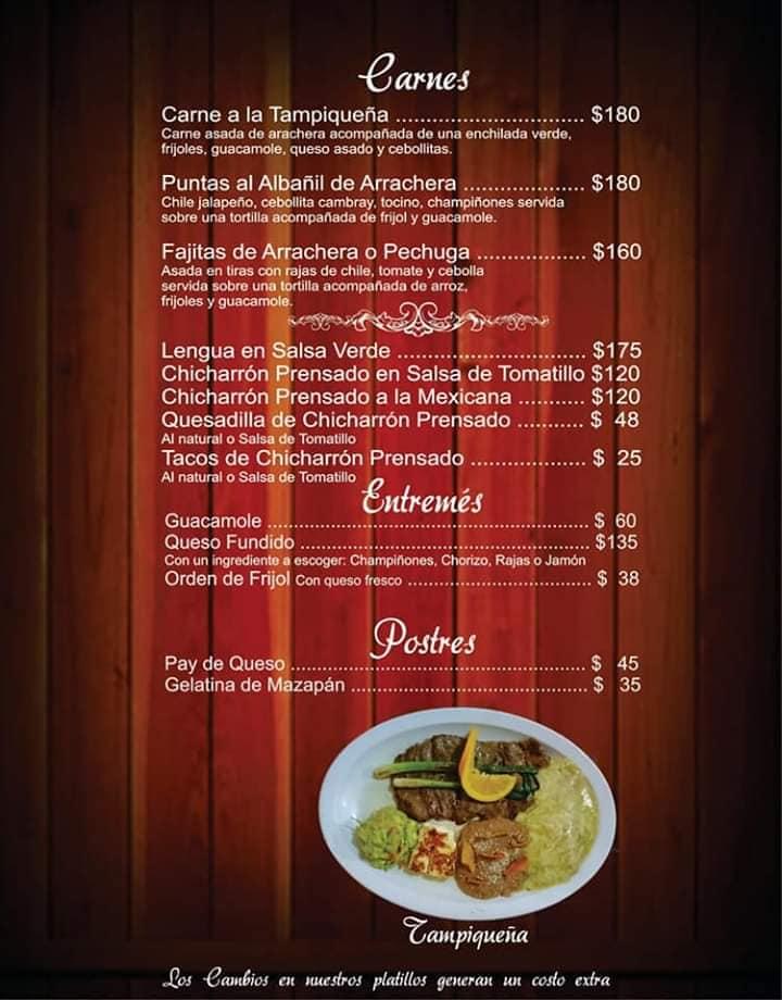 Menu at Restaurant Mi Ranchito, Mexicali, Carretera a Aeropuerto km. 12.5
