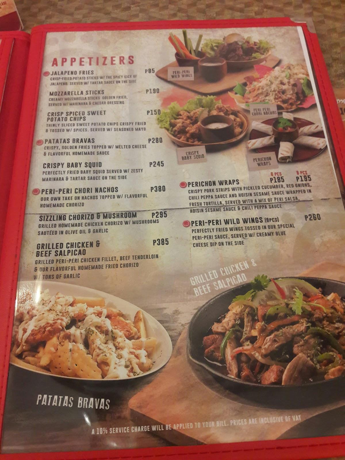 Menu at Peri Peri Charcoal Chicken (ATC) restaurant, Muntinlupa, 2294 ...