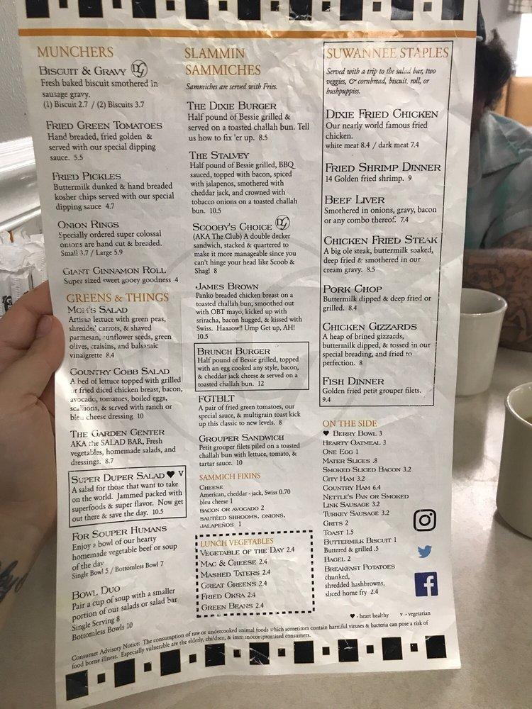Menu at The Dixie Grill desserts, Live Oak