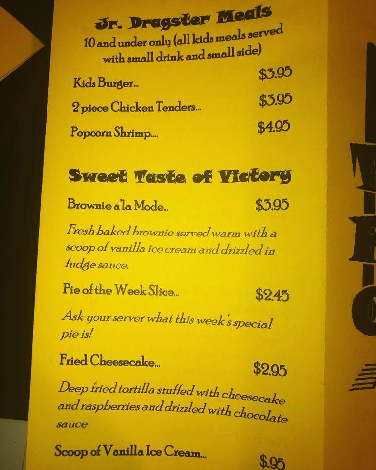 Menu at Top Fuel Grill BBQ, Old Fort