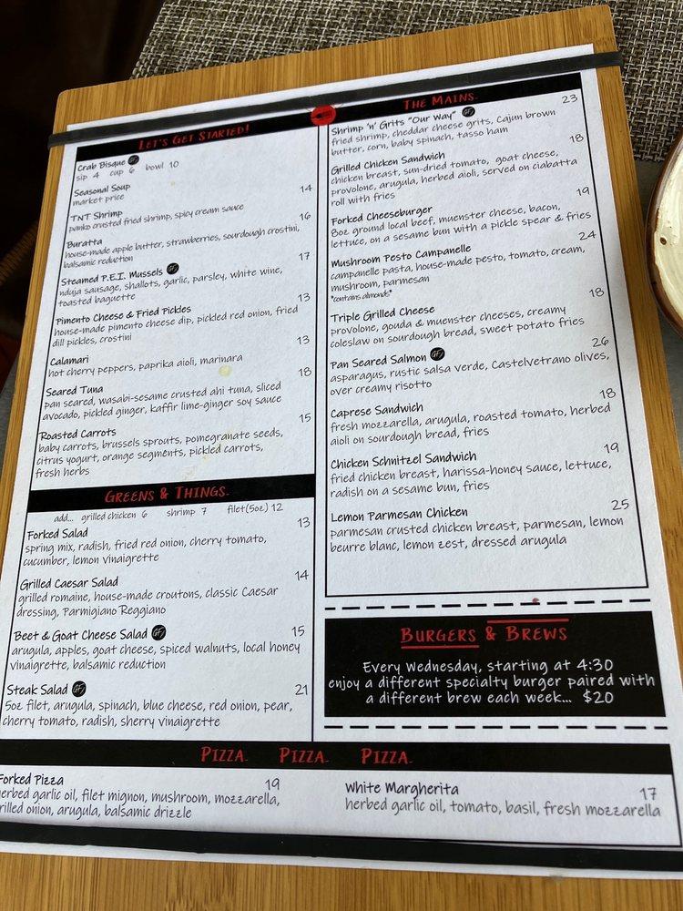 Menu at Forked on Main restaurant, Orange