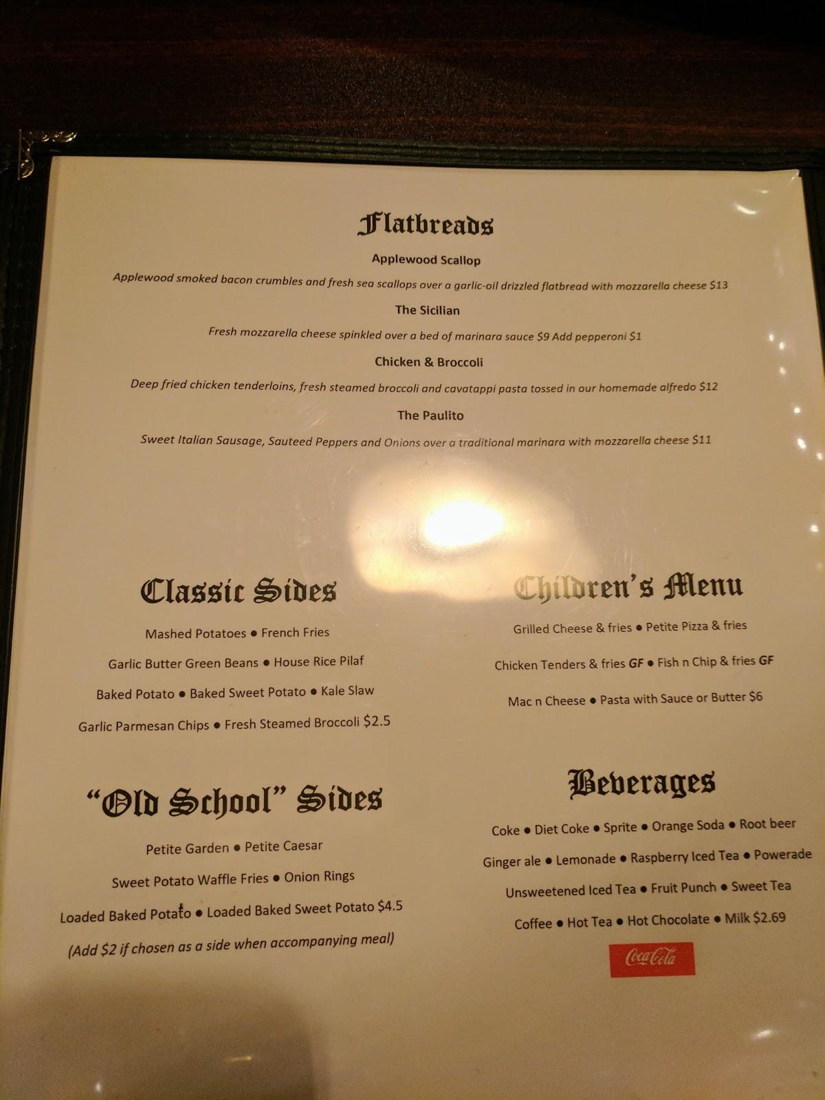 Menu at Old School Bar & Grill, Windham