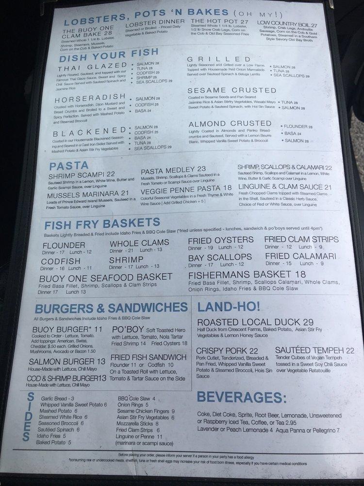 Menu at Buoy One - Riverhead restaurant, Riverhead, W Main St
